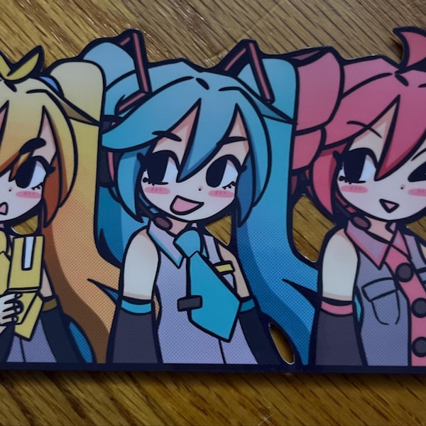 Triple Baka Large Sticker | Car Decal, Akita Neru, Hatsune Miku, Kasane ...