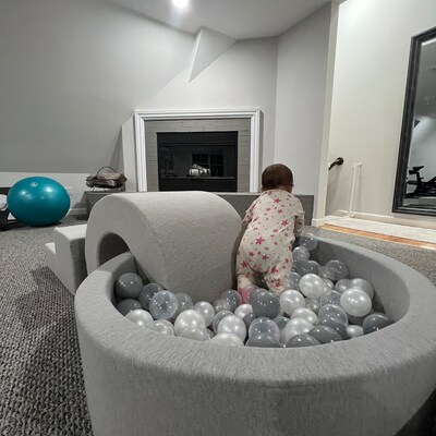 XL, Large Set Cotton Velvet Beige Ball-pit Round Baby Foam Round Ball ...