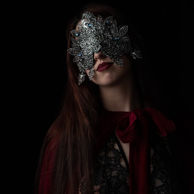 Baroque Blind Mask, Silver Gothic Mask, Fantasy Mask - Etsy