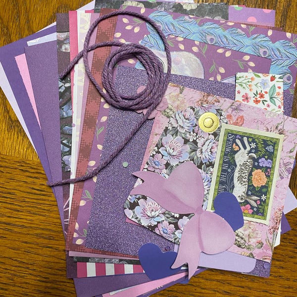 Ephemera and Craft Mini Packs, Pick Your Color, Scrapbook Pack, Junk ...
