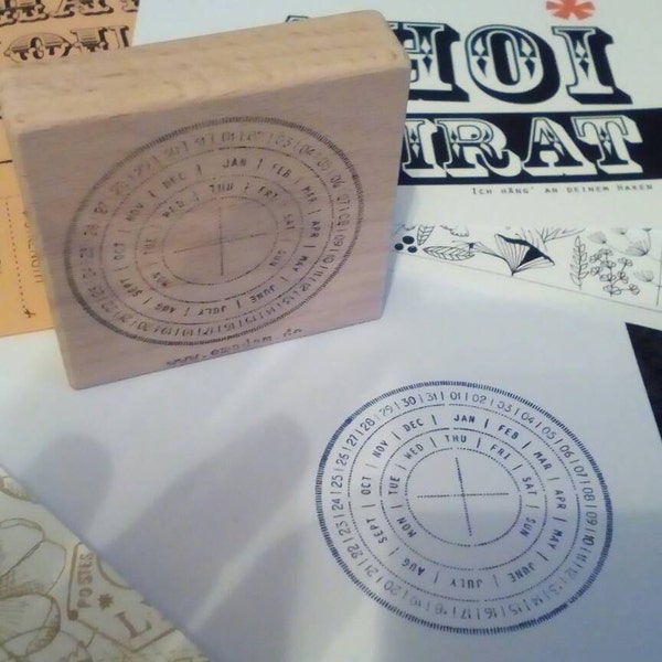 Perpetual Calendar Stamp for Journal and Planner, Perpetual Date Stamp ...