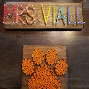 Custom Teacher Name Rainbow String Art, Unique Teacher Gift, Custom ...