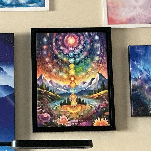 Chakra Art-energy Centers-spiritual Canvas-mystical Wall Art-healing ...