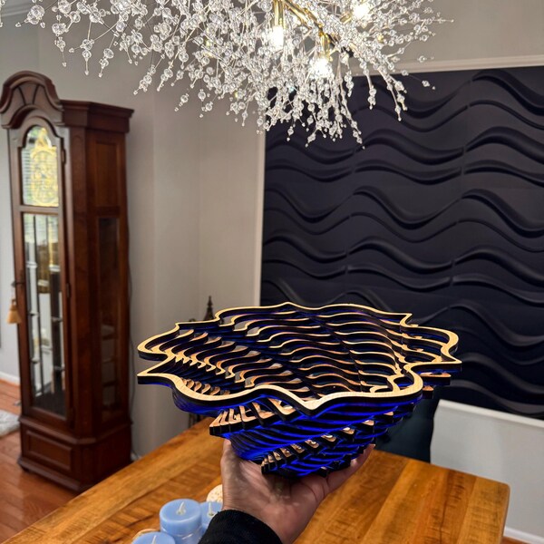 All-wood Bowl, Wicker Pattern, Twist Style, Functional and Display Bowl ...