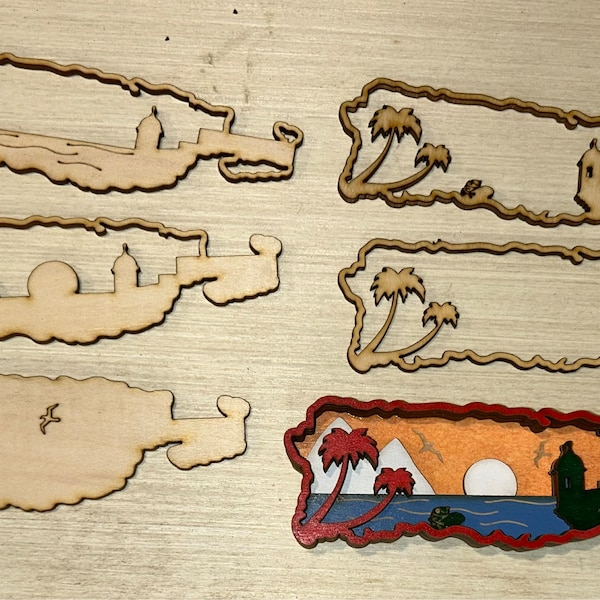 3D Puerto Rico Layered SVG - Etsy