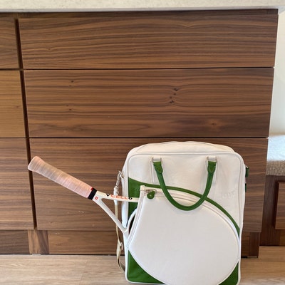 Joya Personalized Leather Tennis Bag, 6 Racket, Top Grain Genuine ...