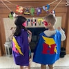 SUPERHERO POWER CAPES, Single-sided With Emblem and Initial - Etsy
