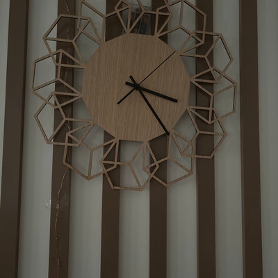 17 Wall Clock Large Wall Clock, Home Decor, Wooden Clock, Modern Wall ...