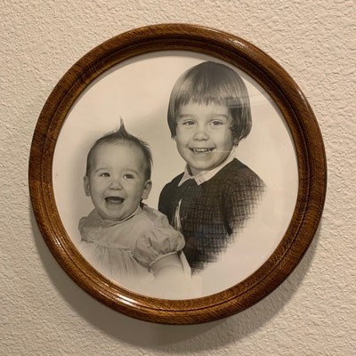 Wooden Round Frame, Round Picture Frame, Round Frame, Choose Size: 4 X ...