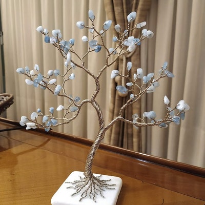 Aventurine Money Tree Gift for Boss Office Decor Wire Art - Etsy
