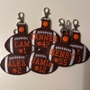 Football Keychain, Football Team, Football Team Bag Tag, Football Bag ...