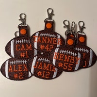 Football Keychain, Football Team, Football Team Bag Tag, Football Bag ...