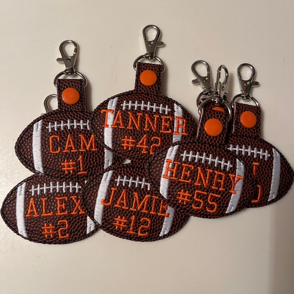 Football Keychain, Football Team, Football Team Bag Tag, Football Bag ...