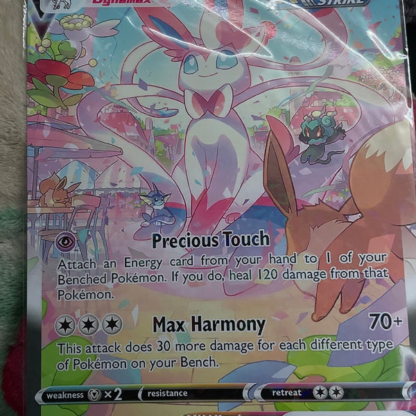 15.2" X 11" Custom Jumbo Pokemon Card Rainbow Charizard V Star 174/172 ...
