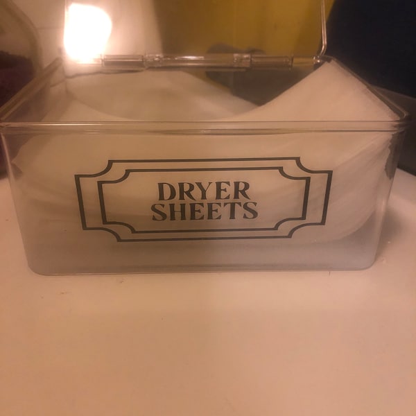 Dryer Sheets Box, Dryer Sheet Container, Dryer Sheet Organizer, Laundry ...