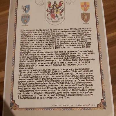 Fahey Family Crest Irish Coat of Arms Irish Family Crest - Etsy