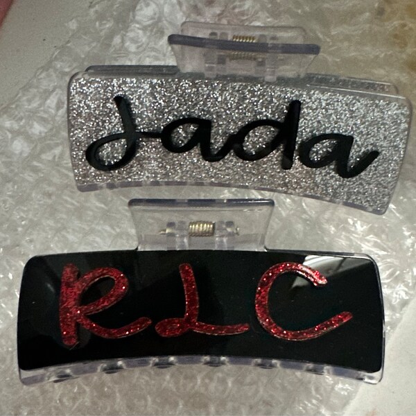 Custom Claw Clip Acrylic Hair Clip School Spirit Clip Personalized Hair ...