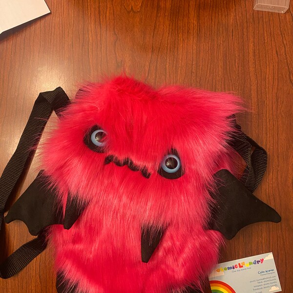 Creepy the Yellow Floof Monster Friend Backpack/messenger Bag/monster ...