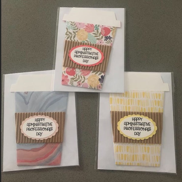 Coffee Cup Gift Card Holder, Admin Professional Day Gift ...