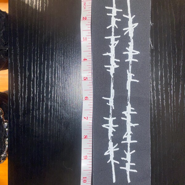 Barbed Wire Strip Patch - Screen Printed Patch - Punk - Hardcore - Etsy