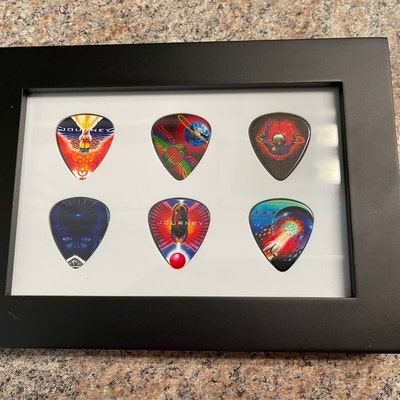 Guitar Pick Display 4 X 6 Horizontal Frame BLACK Holds 6 Guitar Picks ...