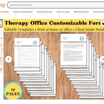 Psych Intake Form General Information Intake Fillable PDF - Etsy