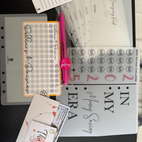 A6/A7 Matte Vellum Laminated Cash Envelopes (cursive Font) - Etsy