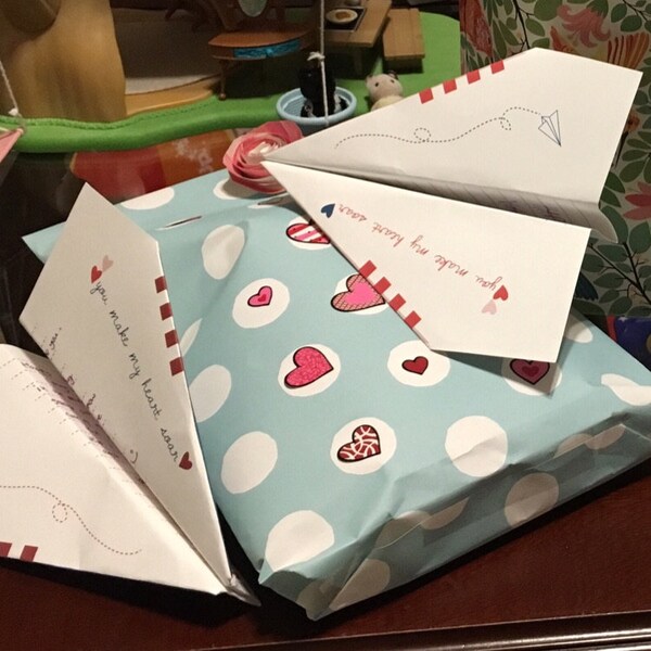 Instant Download- DIY Valentine Paper Airplane. Paper Planes. Kids ...