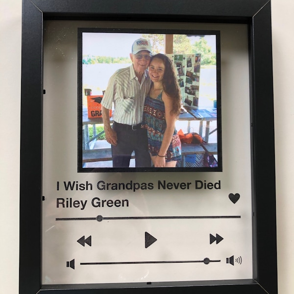 Premium Laser Engraved Custom 8 X 10 Acrylic Music Plaque Picture Frame ...