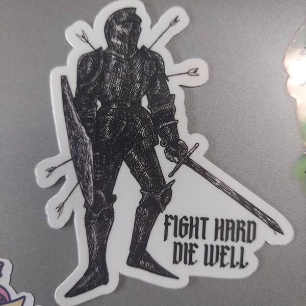 Fight Hard Knight Sticker - Etsy