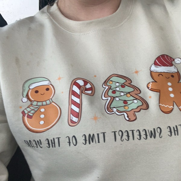 Christmas Gingerbread Cookie Sweatshirt, Gingerbread Lover Gift, Xmas ...