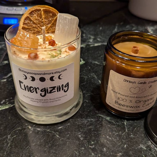 Magical Woods Crystal Candle Energy Candles Soy Candle Healing Crystals ...