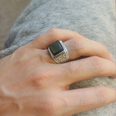 Handmade 925 Sterling Silver Men's Ring, Silver Ring, Rings for Men ...