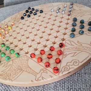 High Quality Large Chinese Checkers W 16mm Designer Marbles Dragon ...