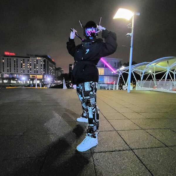 Bluetooth Cyberpunk Bunny Mask | Rave Mask | Cyberpunk Helmet | Techear ...
