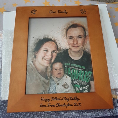 Daddy Portrait Custom Dad Drawing Fathers Day Portrait Family Portrait ...