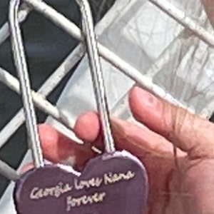 Engraved Solid Brass Personalised Padlock Lock Your Love - Etsy UK