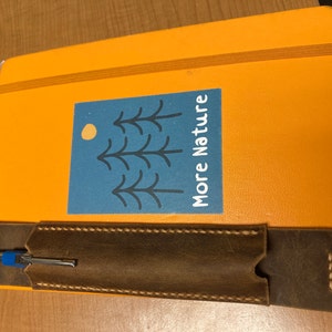 Vintage Leather Pen Pencil Holder Quiver for Moleskine Large Notebook ...