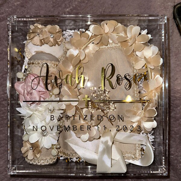Personalized Baptism Gift Box, Baptism Gift Box, First Communion Gift ...