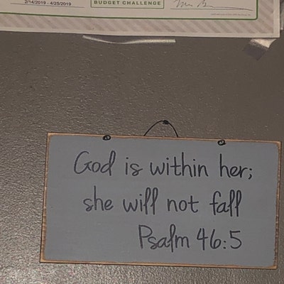 Scripture Quote, Bible Verse, Psalm 46 5 Plaque, Wood Sign Home or ...