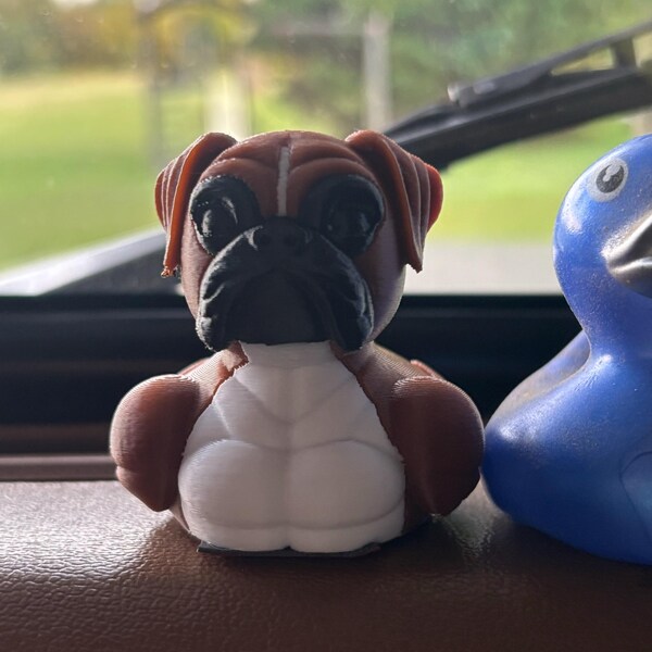 Pug Duck Figurine | 3D Printed Pug Home, Desk, Jeep & Cruise Decor ...