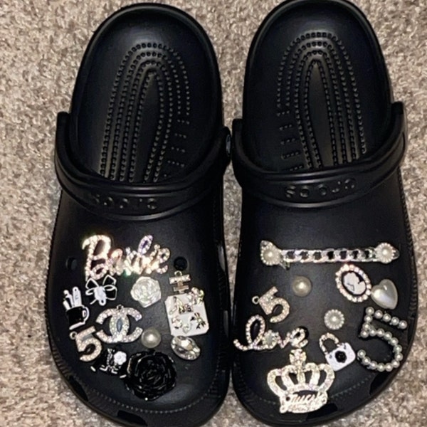 20 Pcs Blue Clog Shoe Charms for Croc Bling Octopus Fairy Flower Set ...