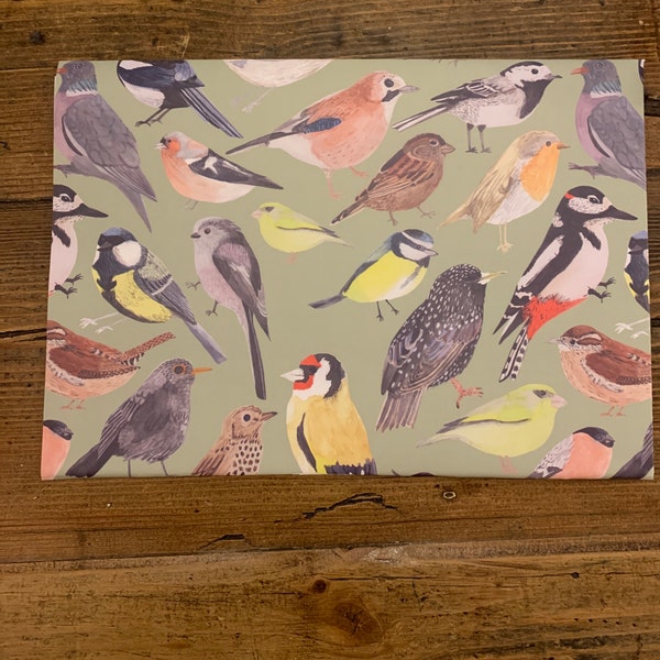 British Birds Wrapping Paper - Bird Gift Wrap - Garden Birds Gift Wrap ...