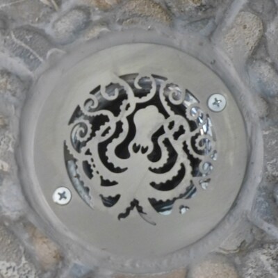 Shower Drain, 3.25 Diameter, Octopus Design by Designer Drains - Etsy