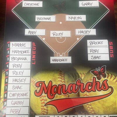Custom Lineup Cards Baseball or Softball 4 Part Carbonless - Etsy