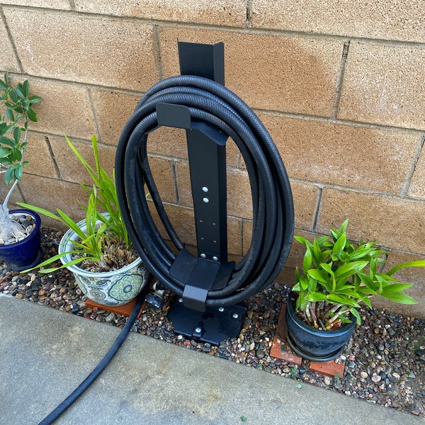 Garden Hose Reel Holder Stand Storage W/ Ground Stakes -upto 125-ft ...