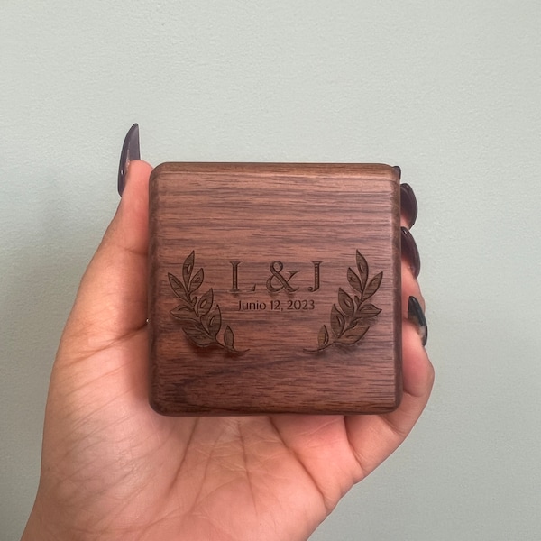 High Quality Wedding Ring Box for Ceremony, Custom Wood Ring Box ...