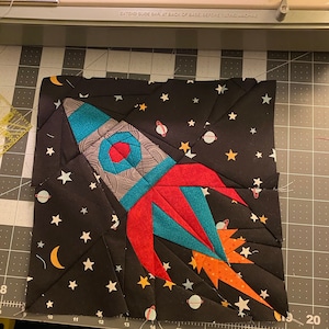 Rocket Ship Paper Piece Quilt Pattern. - Etsy
