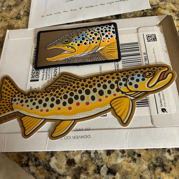 Brook Trout Pattern Flank - Decal Sticker - Etsy