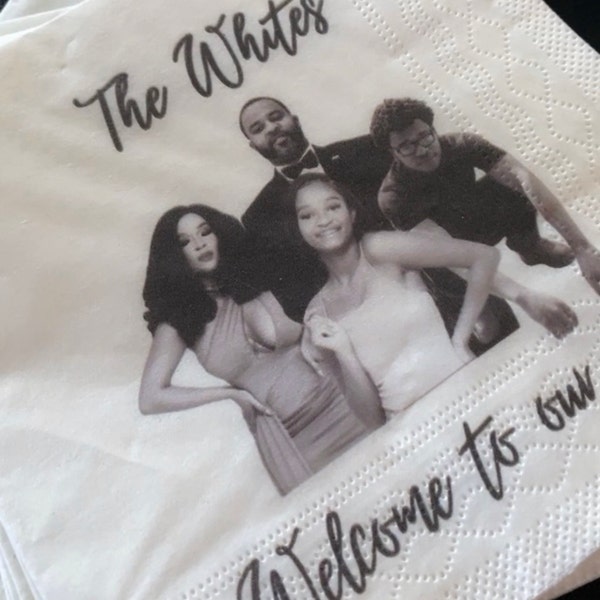 Set of 50 Personalized Birthday Party Napkins * Photo Napkins * Custom ...